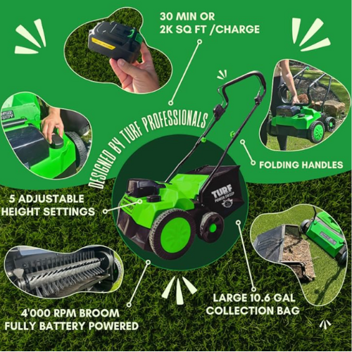 Turf Power Sweep - The Original Battery Powered Artificial Turf Broom